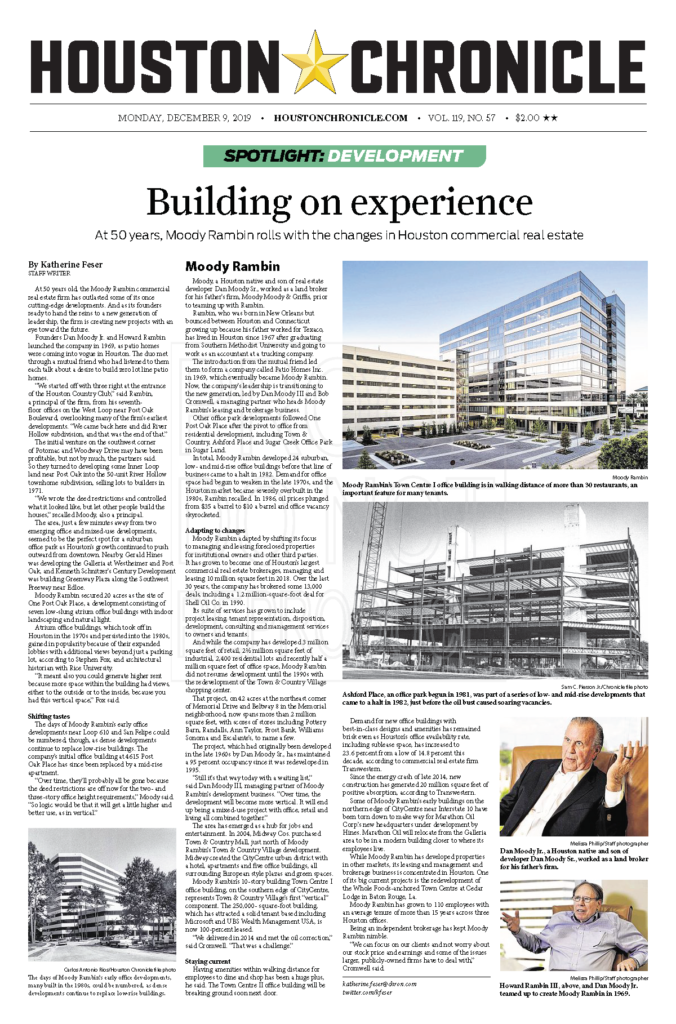 Houston Commercial Real Estate Firm, Moody Rambin, Celebrates 50 Years ...